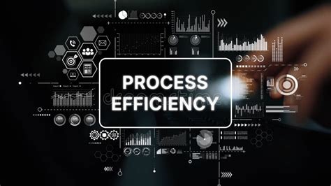 Visual Representation Of Process Efficiency With Graphs Data Analytics And Business Icons On A