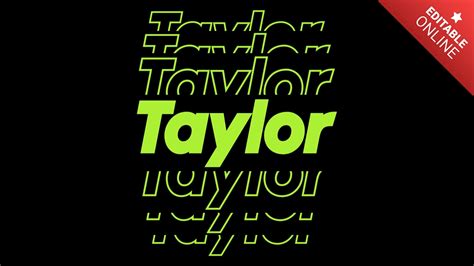 Taylor Text Effect Generator
