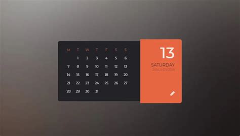 Css Calendars Parallax Flipping Calendar Example Css Mix