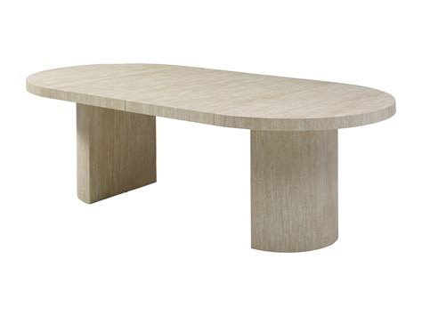 Table à Manger Extensible 4 à 12 Personnes En Mdf Effet Travertin