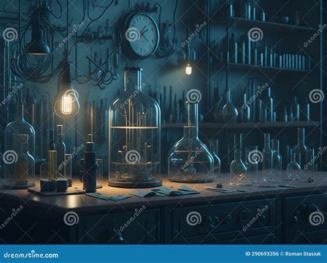 Aesthetics Of A Laboratory Setting A Well Organized And Well Lit Lab Workspace Generative Ai