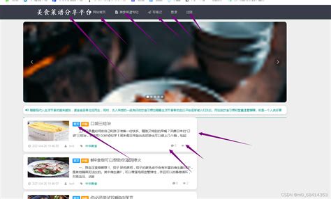 基于javaweb springboot的美食菜谱分享平台系统设计和实现 java springboot mysql ssm 基于web的