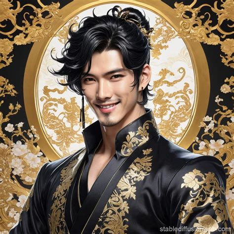 Handsome Bad Guy In Japan Background Stable Diffusion Online