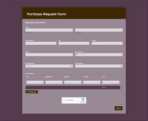 Free Purchase Request Form Template Formplus