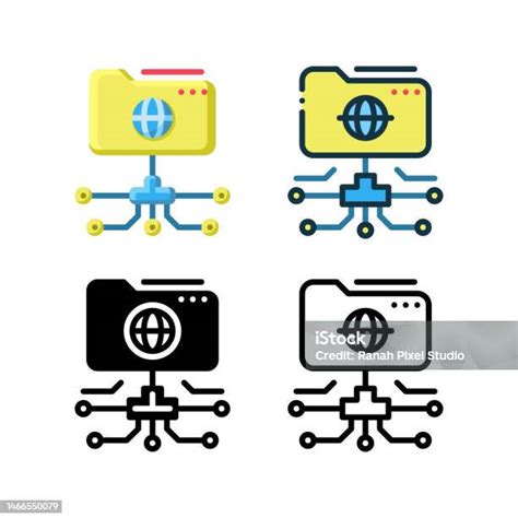 파일 전송 프로토콜 아이콘입니다 윤곽선 글리프 채워진 윤곽선 및 평면 스타일 개념에 대한 스톡 벡터 아트 및 기타 이미지 개념 개념 기호 고객 Istock