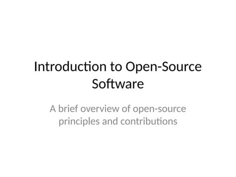 Opensourceintroductionpptx