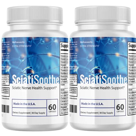 Sciatisoothe Max Strength Pills Cognitive And Brain Health 2 Bottle
