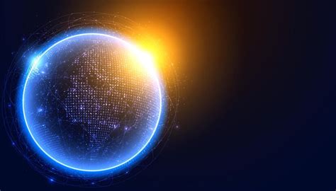 Premium Vector Abstract Global Dot Network Circle Digital Connection And Communication