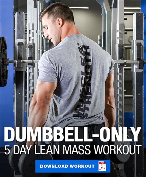 Dumbbell Only Workout 5 Day Dumbbell Workout Split Artofit