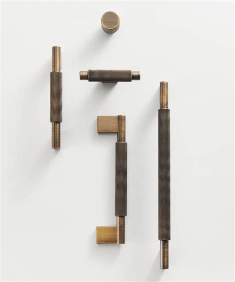 Urbano Knurled Solid Brass Kitchen And Cabinet Handle