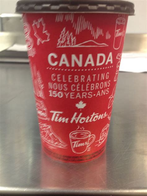 Tim Hortons Coffee Cup Celebrating Canada 150 Canadian Candy Happy Birthday Canada Tim Hortons