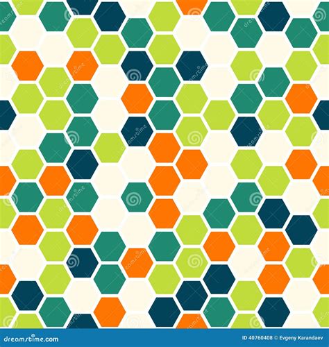Hexagon Seamless Pattern Stock Vector Illustration Of Wallpaper 40760408