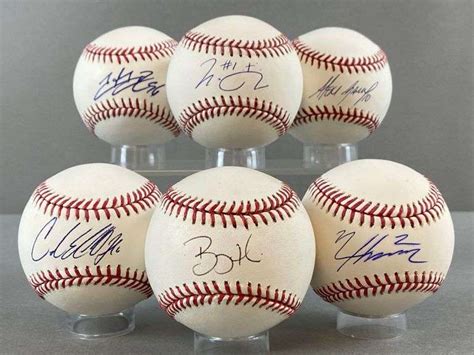 6 2000s Chicago Cubs Signed Official Mlb Baseballs Matthew Bullock Auctioneers
