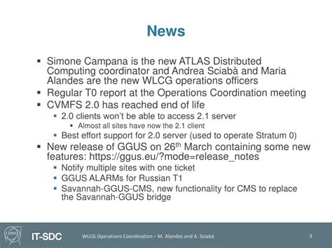 ppt wlcg operations coordination report powerpoint presentation free