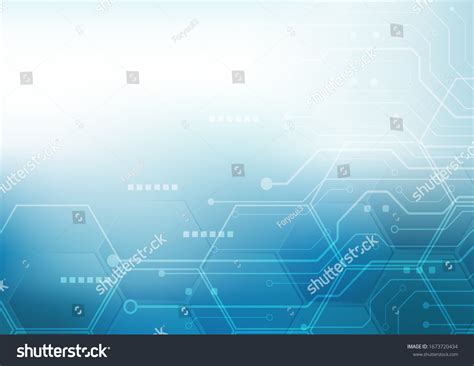 Hexagon Technology Background Soft Circuit Board Stock Vector Royalty Free 1673720434