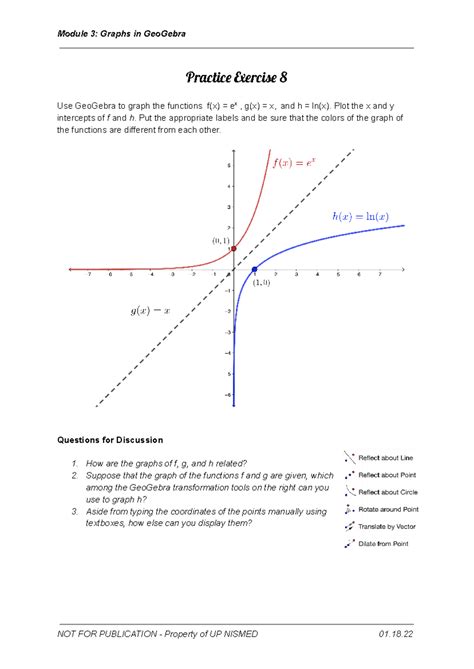 3 1d Practice Exercise 8 Graphing Expo Log Module 3 Graphs In
