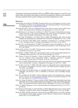 Linking high-performance work systems and happiness at work role of career aspiration and ...