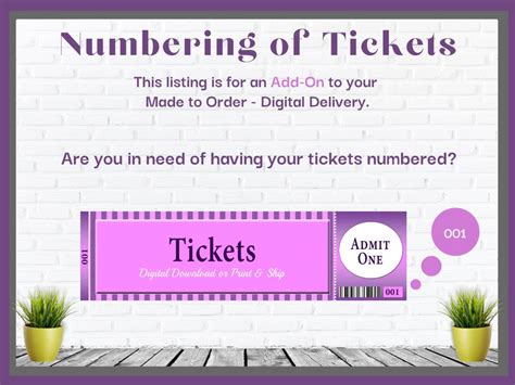 Sequential Numbering Of Tickets Add On For Raffle Drawings Enter To