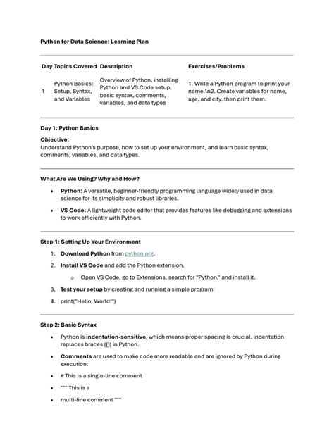 Python For Data Science Day5 Pdf Python Programming Language Variable Computer Science