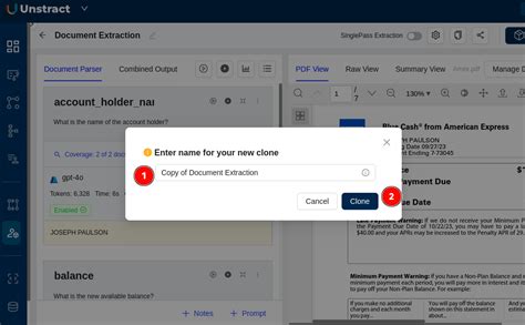 Cloning Prompt Studio Projects Unstract Documentation