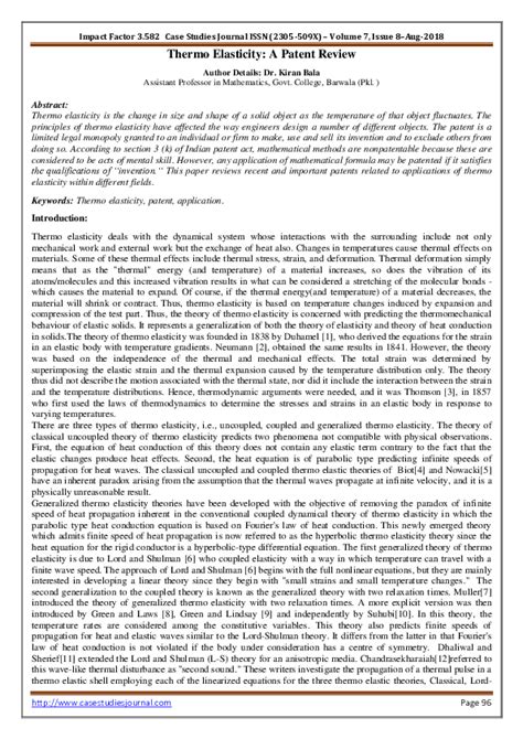 pdf thermo elasticity a patent review