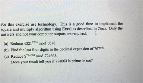 Solved For This Exercise Use Technology This Is A Good Time