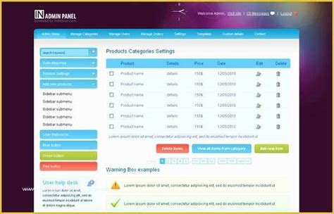 Free Html Admin Templates Of Free Jquery Admin Panel Template
