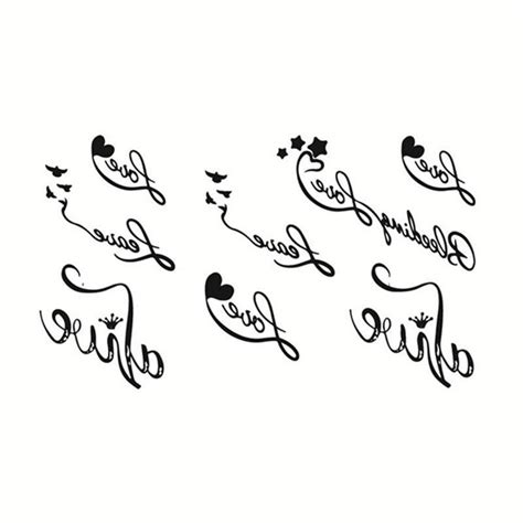 1 Sheet Waterproof Temporary English Word Sexy Rom Grandado