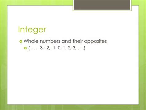 PPT Integer PowerPoint Presentation Free Download ID 2380918