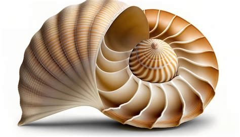 Premium Photo A Shell With A Spiral Pattern