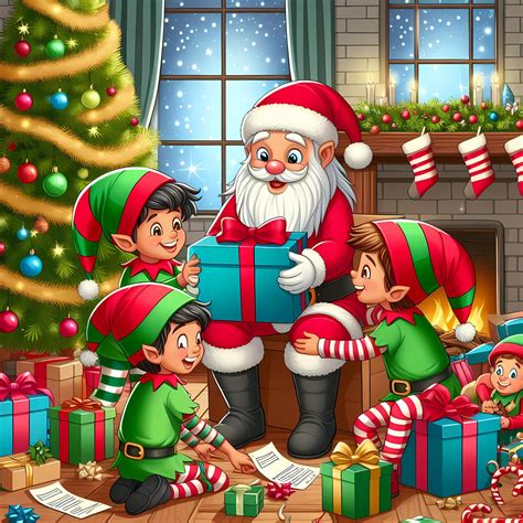 Santa With Elves By Shk28 On Deviantart