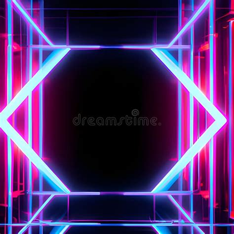 Abstract Colorful Technology Line Effect Background Generative Ai