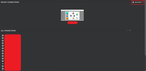tomcat8 apache guacamole web client not showing any connections