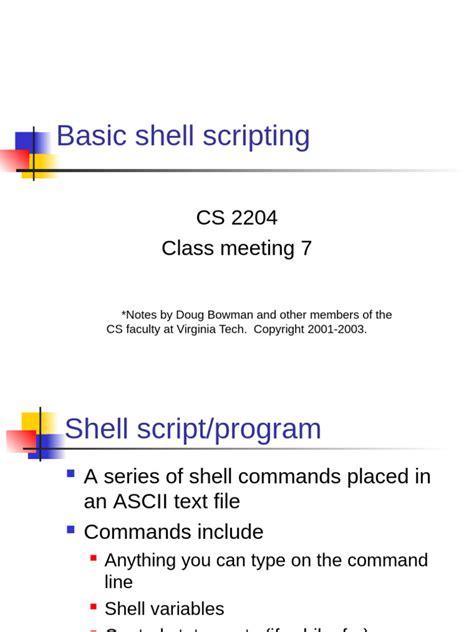 Linux Shell Scripting Pdf Variable Computer Science Command
