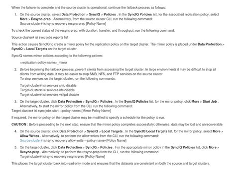 Failback Dell Powerscale Synciq Architecture Configuration And Considerations Dell