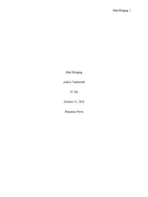 Mail Merging Pdf Career And Growth Technology And Engineering
