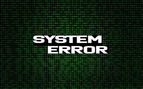 Premium Photo System Error On Binary Code Background