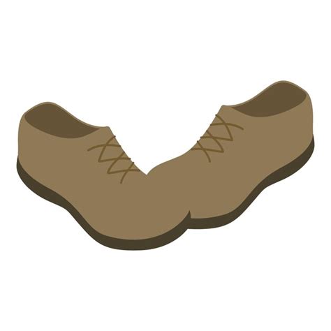 옥스포드 신발 아이콘 웹에 대 한 옥스포드 신발 벡터 아이콘의 아이소메트릭 그림 프리미엄 벡터