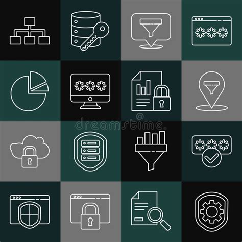 Set Line Shield With Settings Gear Password Protection Location Sales Funnel Monitor Password