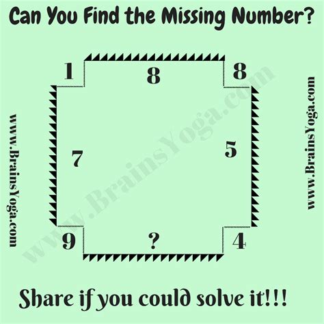 Missing Number Puzzles Logical Iq Tests