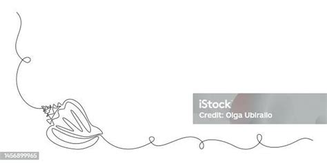 소라 바다 조개의 연속 한 선 그리기 조개 기호와 간단한 선형 스타일의 뷰티 스파 및 웰빙 살롱의 배너 편집 가능한 획 낙서