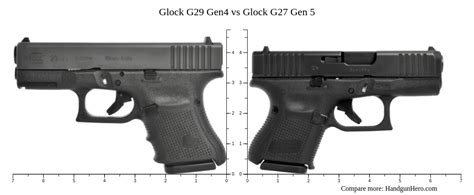 Glock G29 Gen4 Vs Glock G27 Gen 5 Size Comparison Handgun Hero