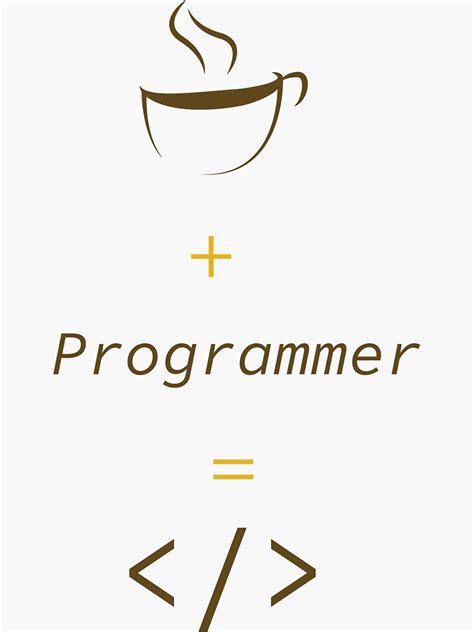 Programming And Coffee And Code Sticker For Sale By Samopify Redbubble