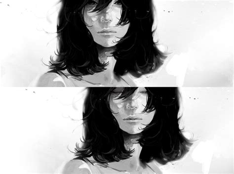 Safebooru 1girl Bare Shoulders Black Hair Closed Eyes Collage