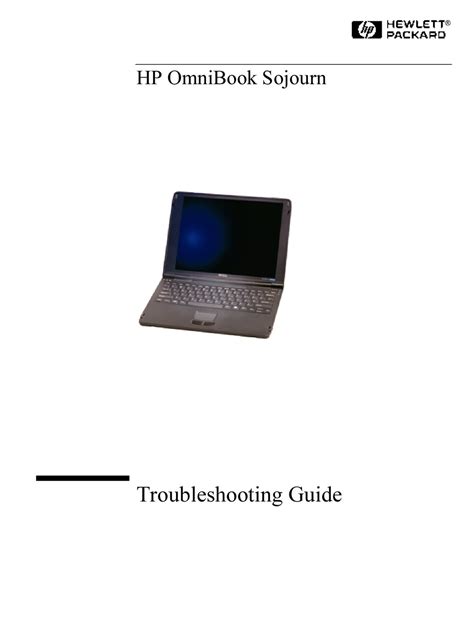 Hp Omnibook Sojourn Troubleshooting Manual Pdf Download Manualslib