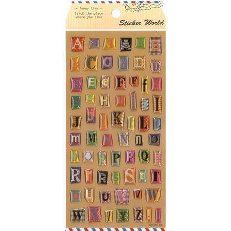 Epoxy Sticker Letter Alphabet Upper Case Lower Case Huruf Besar Huruf