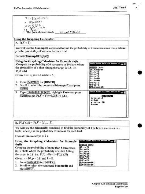 S2b Binomial Distribution Notes Dragged 5 Pdf