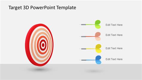 Animated D Target PowerPoint Template SlideModel