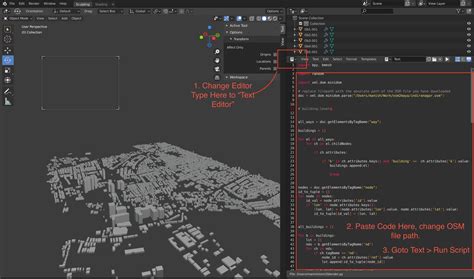 github mkagenius osm2blender script to import osm map buildings to