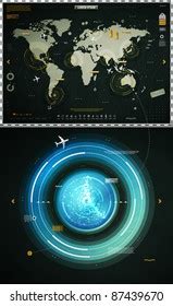 Infographics Elements World Map Sonar Stock Vector Royalty Free Shutterstock
